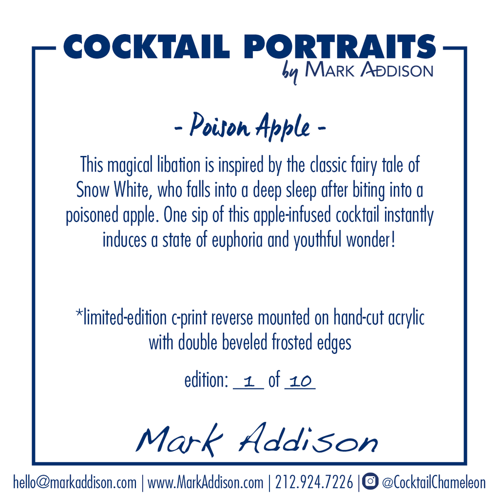 Cocktail Portrait: Poison Apple | Shop Art | Cocktail Chameleon by Mark ...